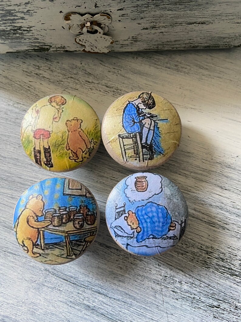 Winnie the Pooh Christopher Robin Cabinet Knobs Drawer Pulls - Etsy