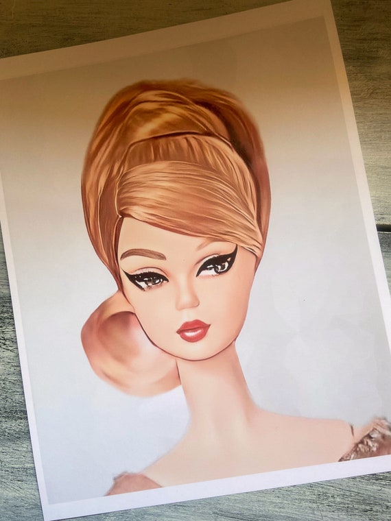 Retro Barbie Portrait Art Print 8x10 Silkstone Barbie 208A - Etsy