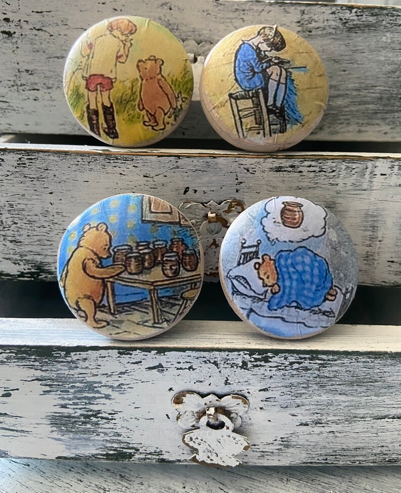 Winnie the Pooh Christopher Robin Cabinet Knobs Drawer Pulls - Etsy