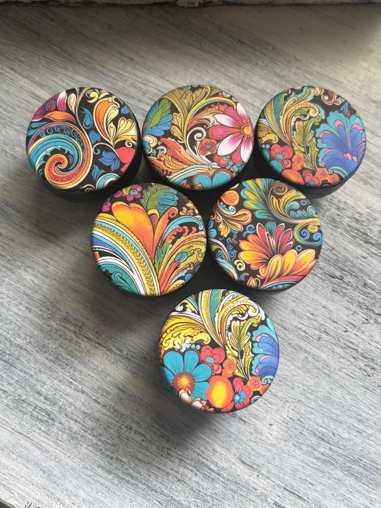 Colorful Paisley Cabinet Knobs – Handcrafted Boho Drawer Pulls - Etsy