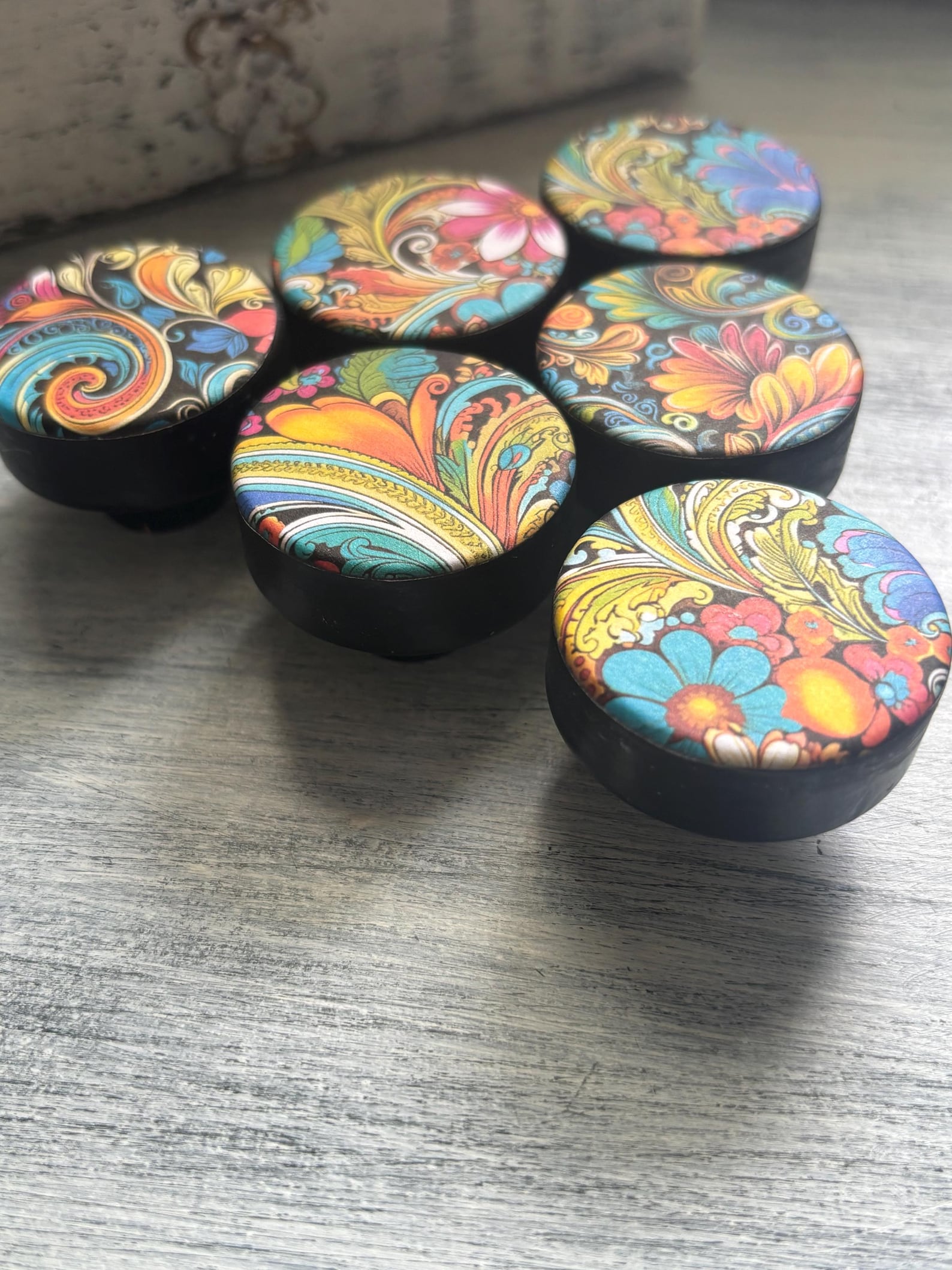 Colorful Paisley Cabinet Knobs – Handcrafted Boho Drawer Pulls - Etsy