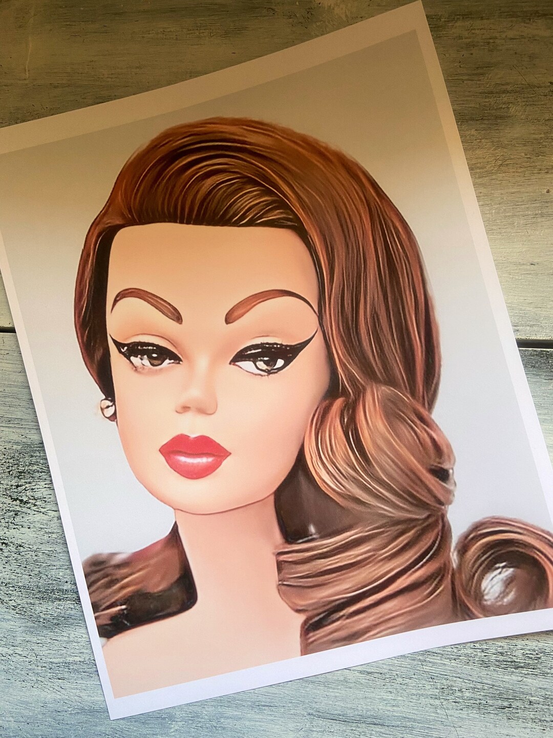 Retro Barbie Portrait Art Print 8x10 Silkstone Barbie 207A - Etsy