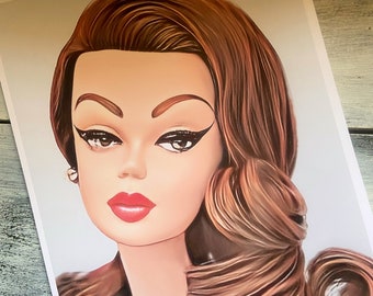 Retro Barbie Portrait Art Print 8x10 Silkstone Barbie 208A - Etsy