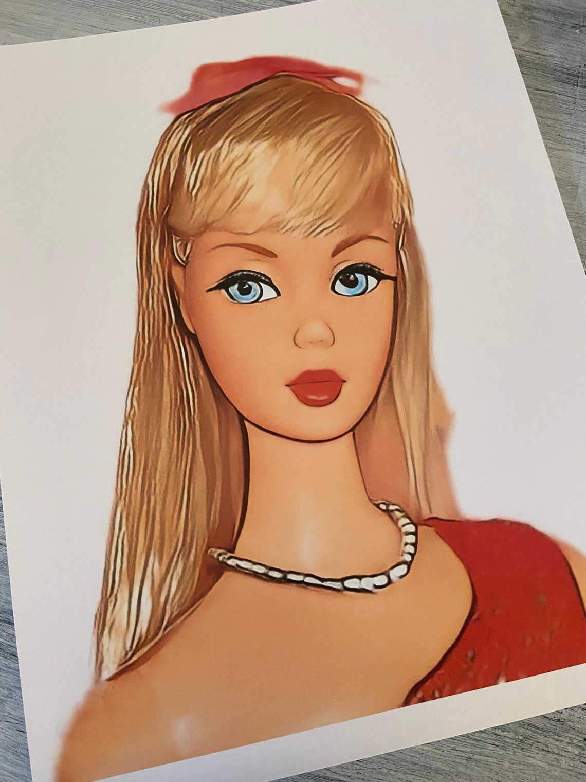 Retro Barbie Portrait Art Print 8x10 Silkstone Barbie 301A - Etsy