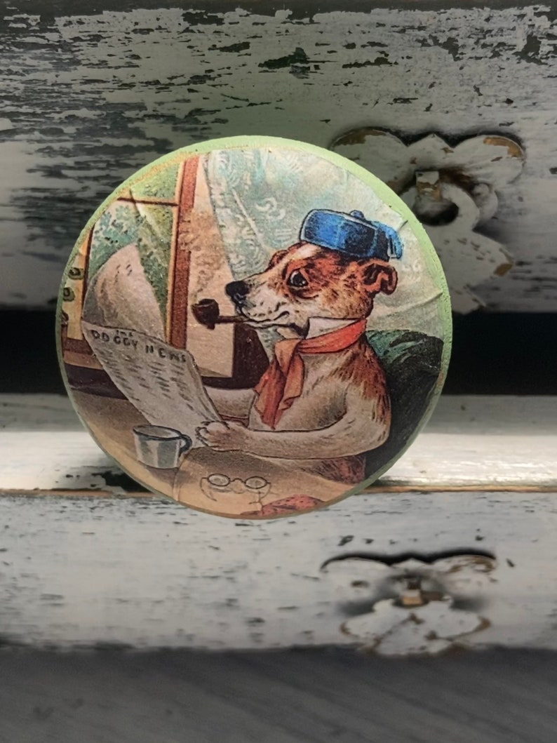 Whimsical Vintage Dogs Cabinet Knobs Drawer Pulls Shabby - Etsy