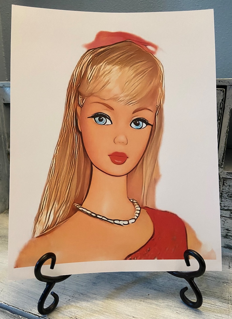 Retro Barbie Portrait Art Print 8x10 Silkstone Barbie 301A - Etsy