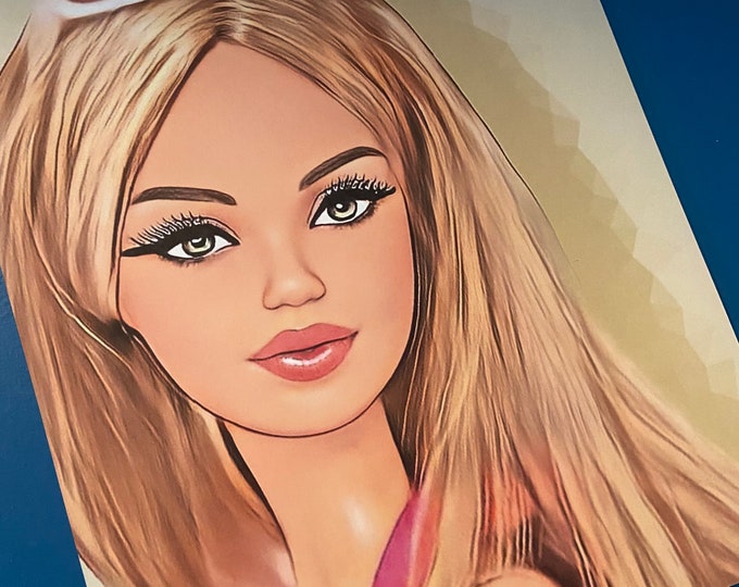 Retro Barbie Portrait Art Print 8x10 Silkstone Beauty 185A - Etsy