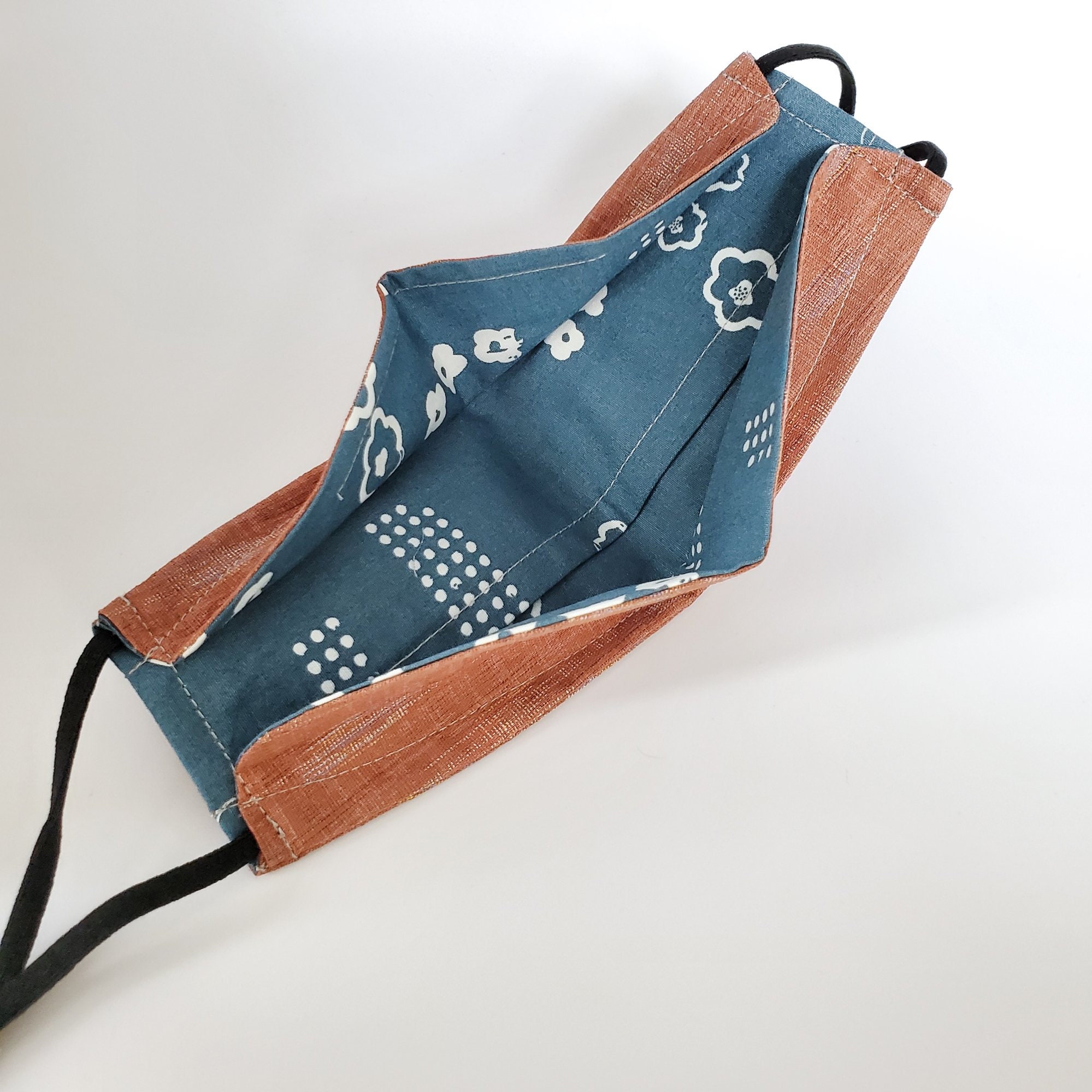 Origami Mask Japanese Dobby Arrows Terra Cotta | Etsy