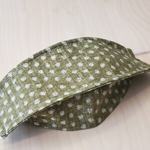 3D Origami Face Mask |dobby Green Dots | Japanese Textiles | Quality ...