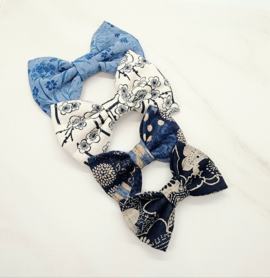 Classic Pet Bow Tie| Dog Collar Bow| Cat Collar Bow| Puppy Bows| Blue ...
