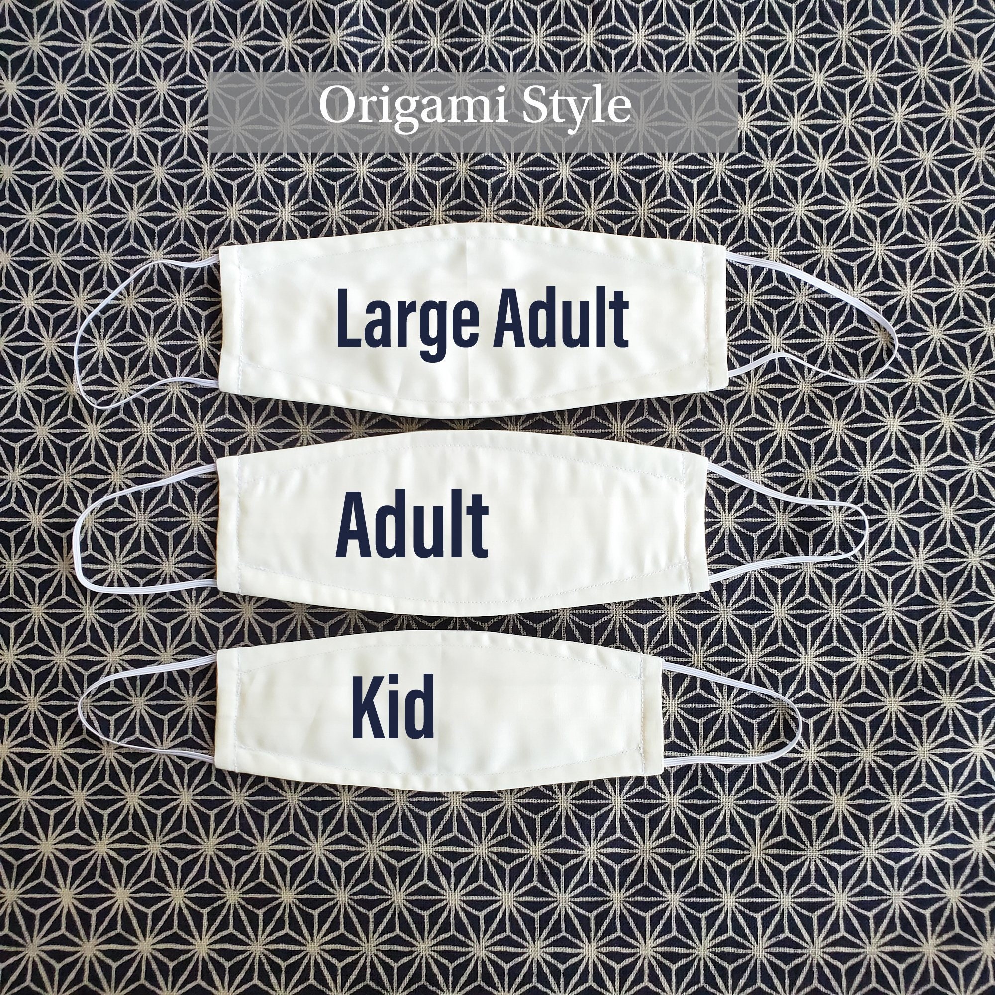 3D Origami Face Mask |dobby Green Dots | Japanese Textiles | Quality ...