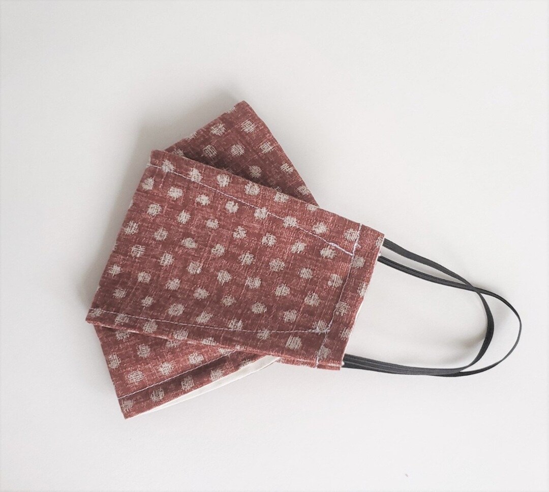 Kids 3D Origami Face Mask | Dobby Dot Rose | Japanese Textiles ...
