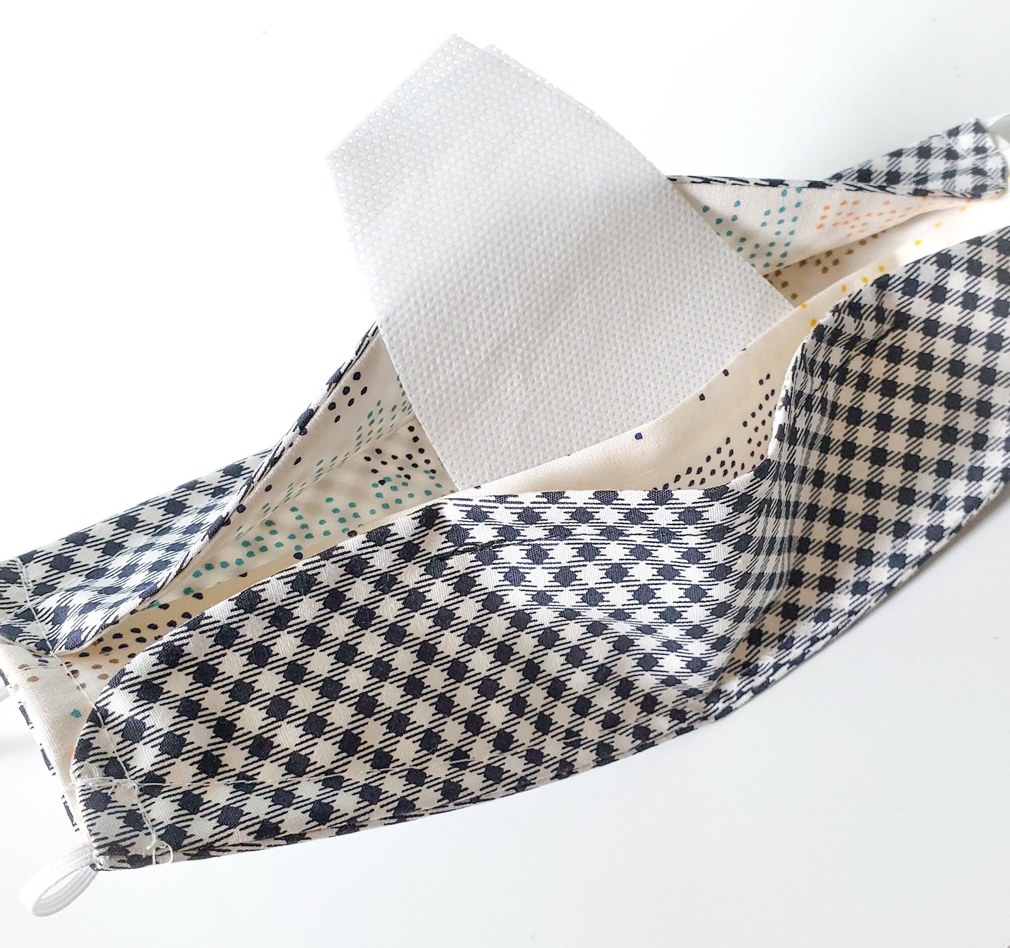 Origami Mask Japanese Dobby Arrows Terra Cotta | Etsy