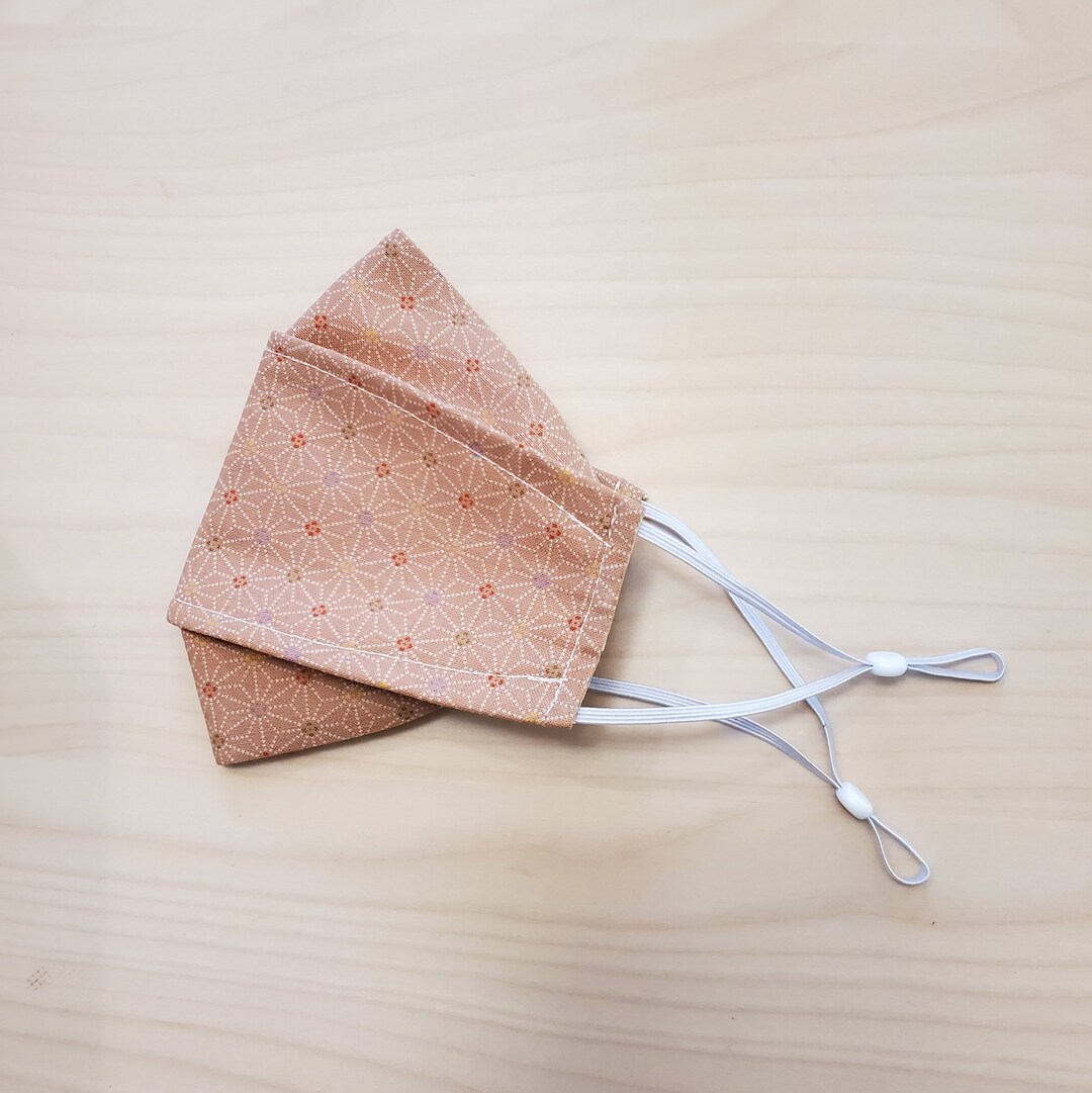 3D Origami Face Mask |asanoha Star Peach | Japanese Textiles | Quality ...