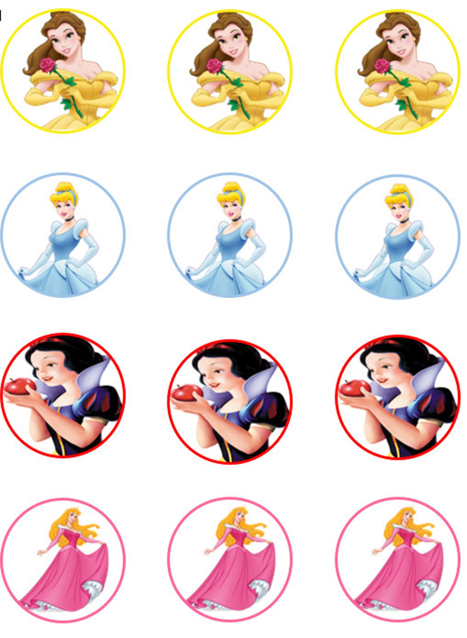 Princess Edible Sheet | Etsy