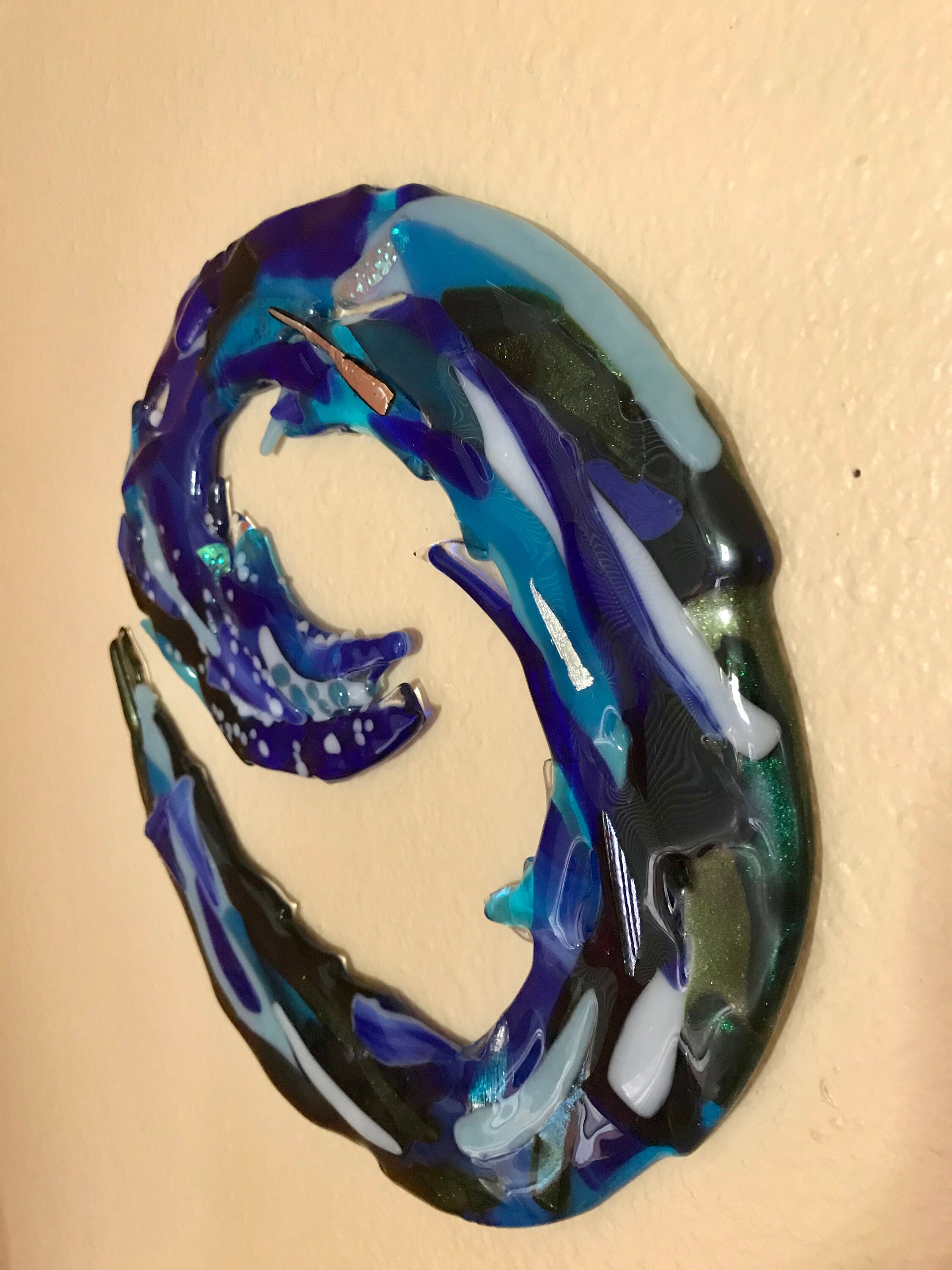 Fused Glass Wave Wall Art - Etsy