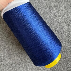Mulberry Royal Blue Silk Yarn on Cone, Crochet Knitting Yarn ...
