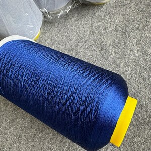 Mulberry Royal Blue Silk Yarn on Cone, Crochet Knitting Yarn ...