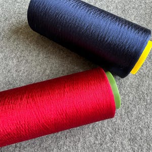 Mulberry Blue Silk Yarn on Cone, Extra Lace Knitting Yarn, Red ...