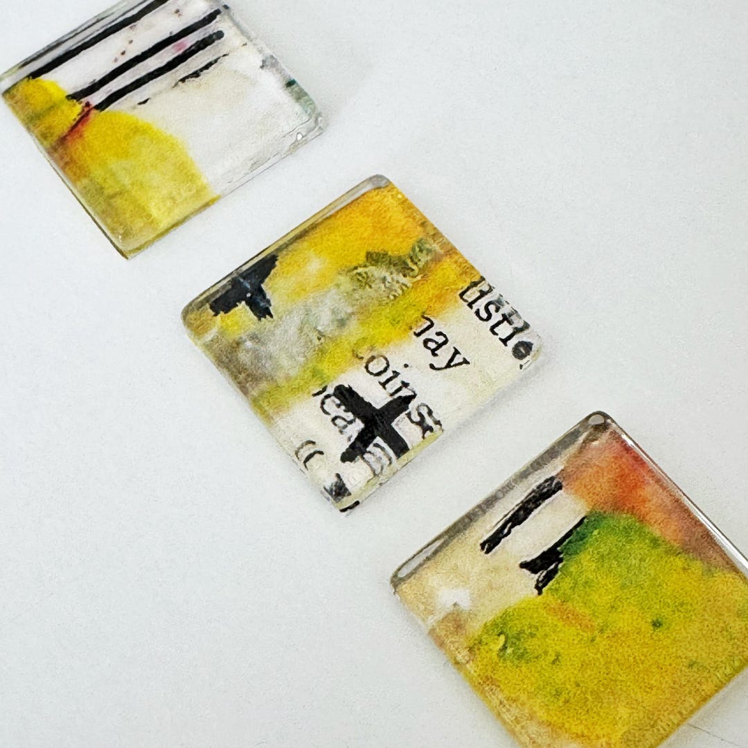 Fridge Refrigerator Handmade Magnet Set, Mini Art, Housewarming Gifts ...