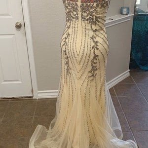 Annabelle champagne Dark Beading Fitted Art Deco Champagne - Etsy UK