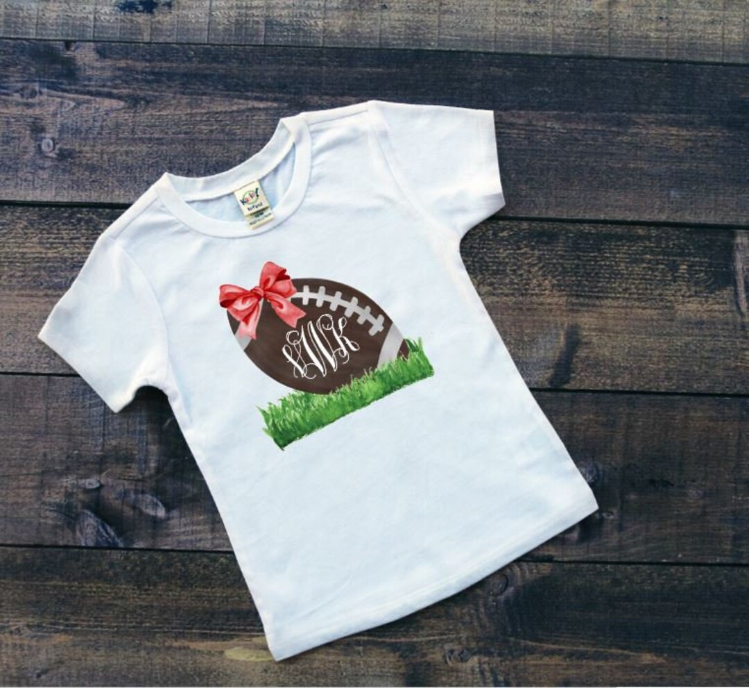 Monogram Football Shirt Girls Football Shirt Football Shirts for Girls ...