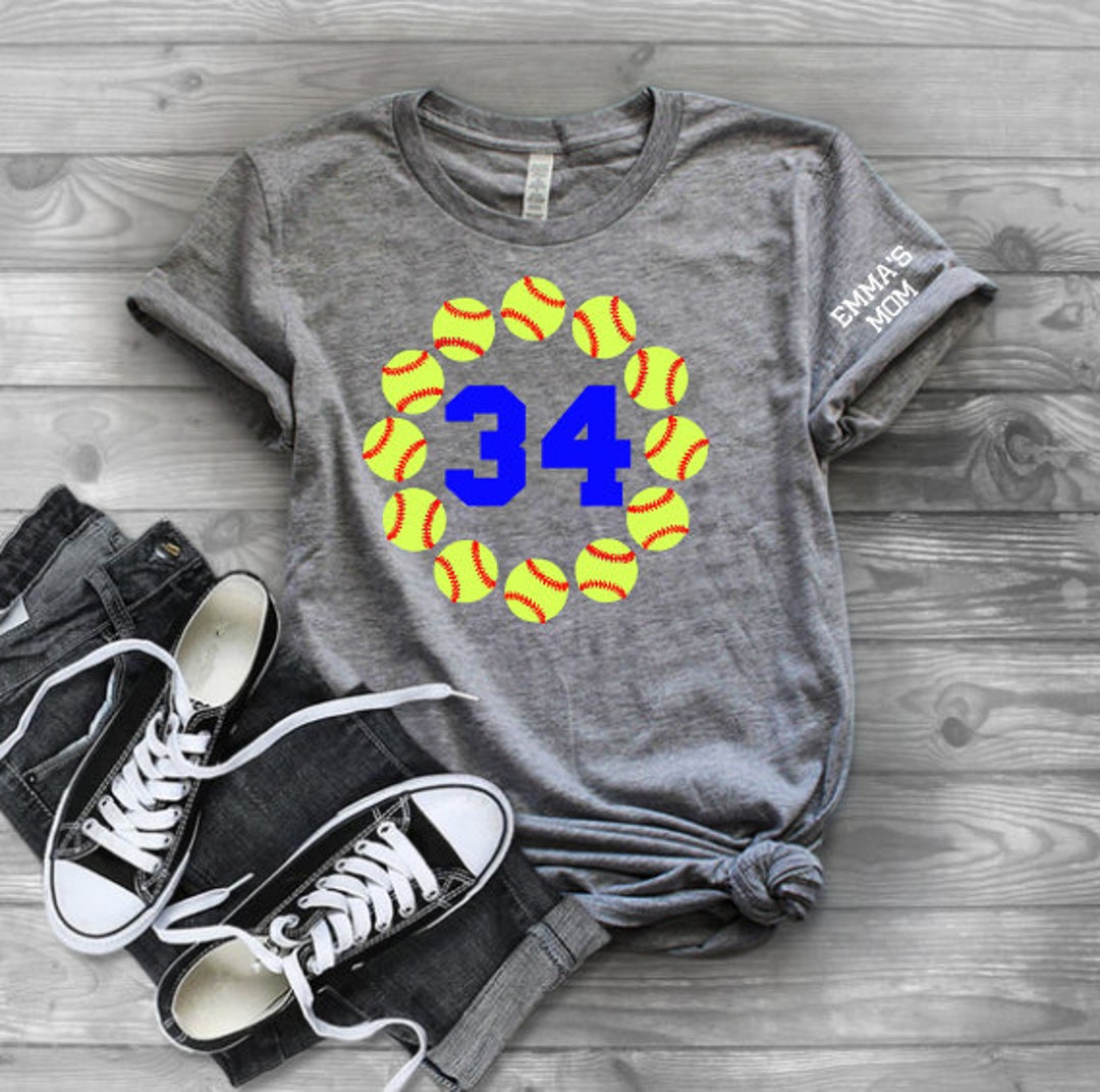 Softball Shirts Softball Number Shirt Softball Shirts for Women Womens ...