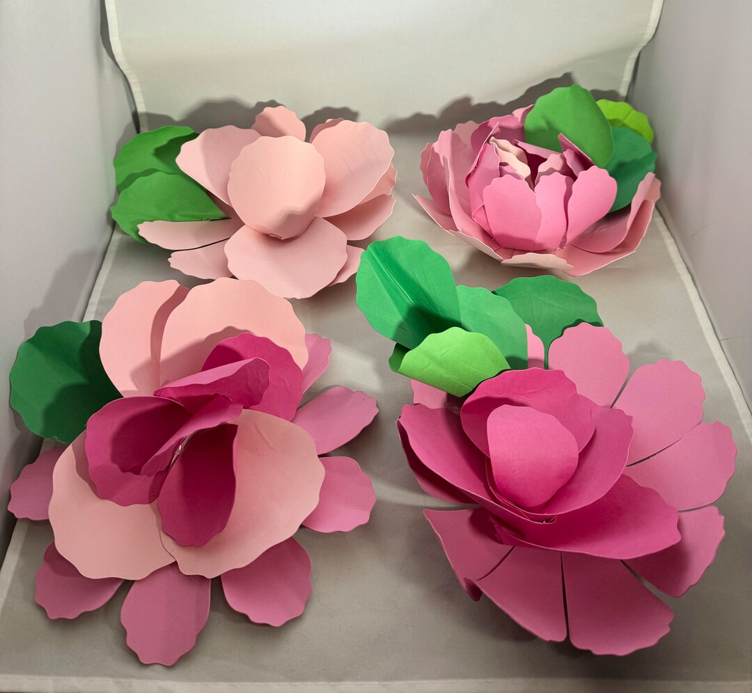 Handmade Pink Paper Flowers. - Etsy