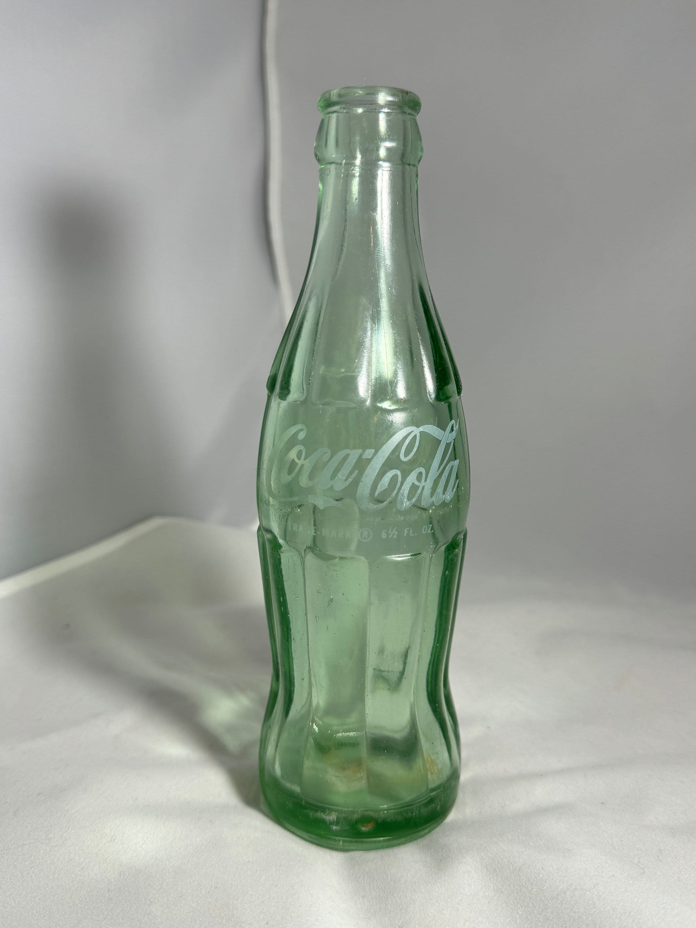 Vintage Coca-cola Green Glass Bottle - Etsy