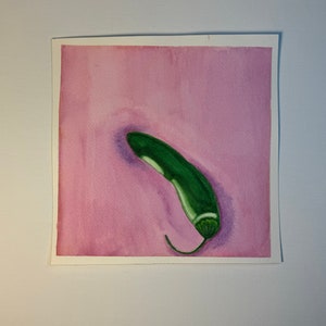 Serrano Pepper. Watercolor on Paper. - Etsy