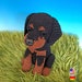 Rottweiler Rosi Amigurumi Häkelanleitung DEUTSCH ENGLISCH, Hund sitzend ...