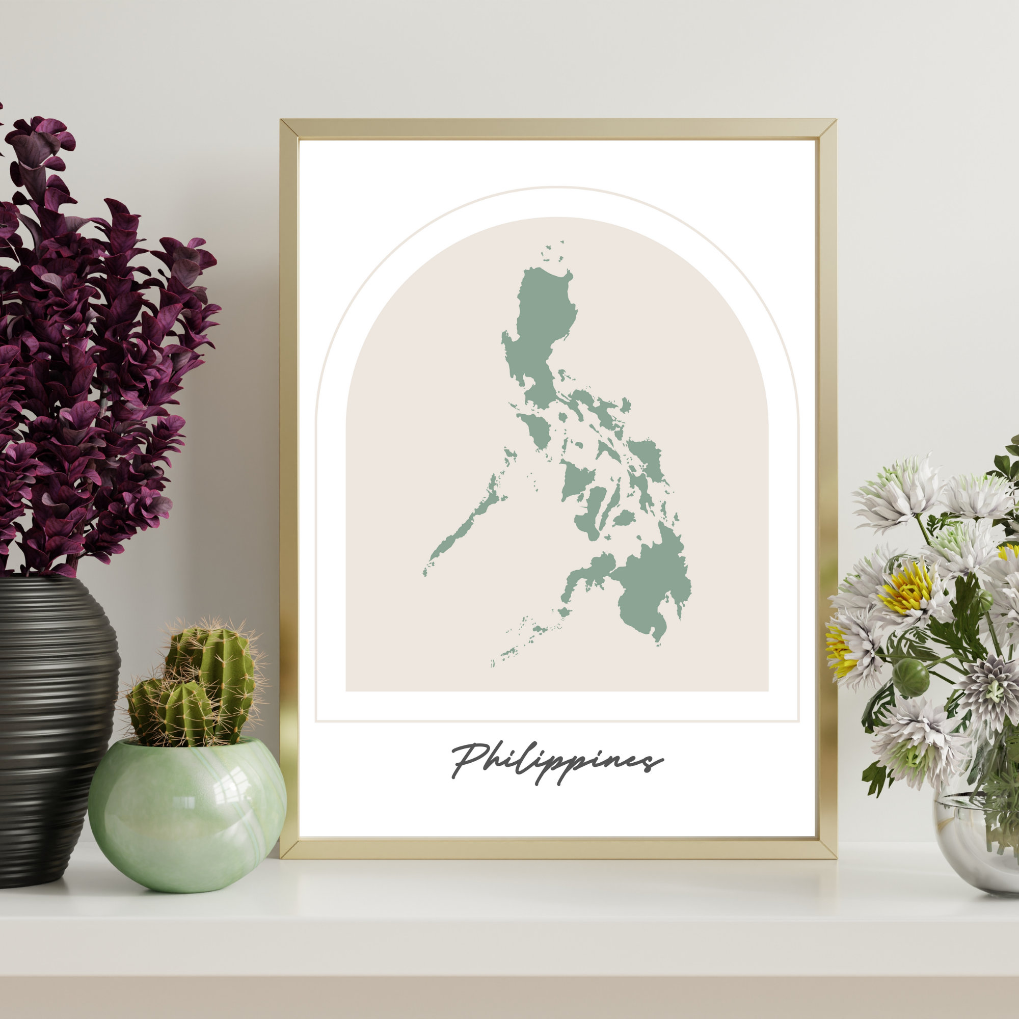 Philippines Map Print Filipino Wall Art Philippines Print Philippines ...