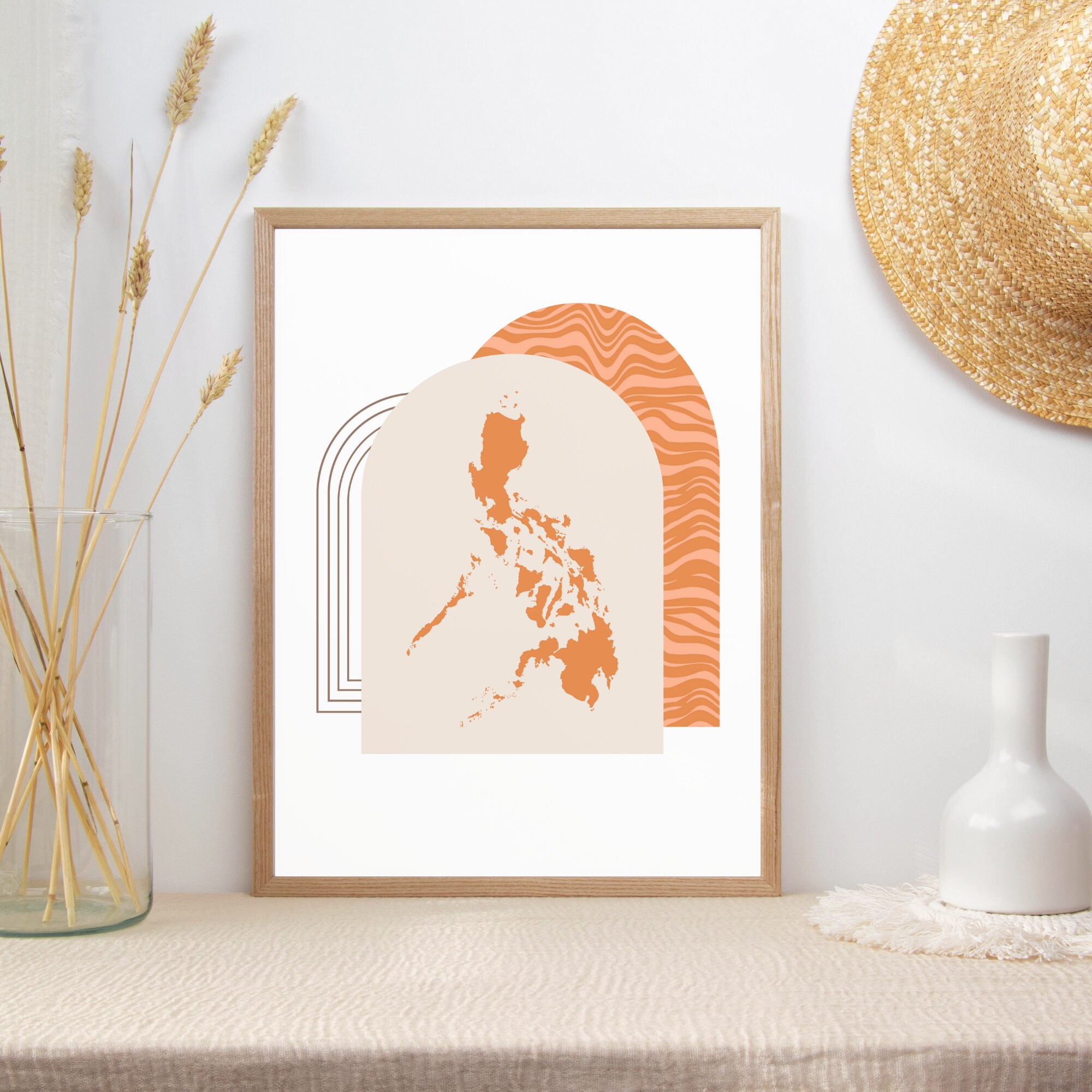 Philippines Map Print Filipino Wall Art Philippines Print Philippines ...