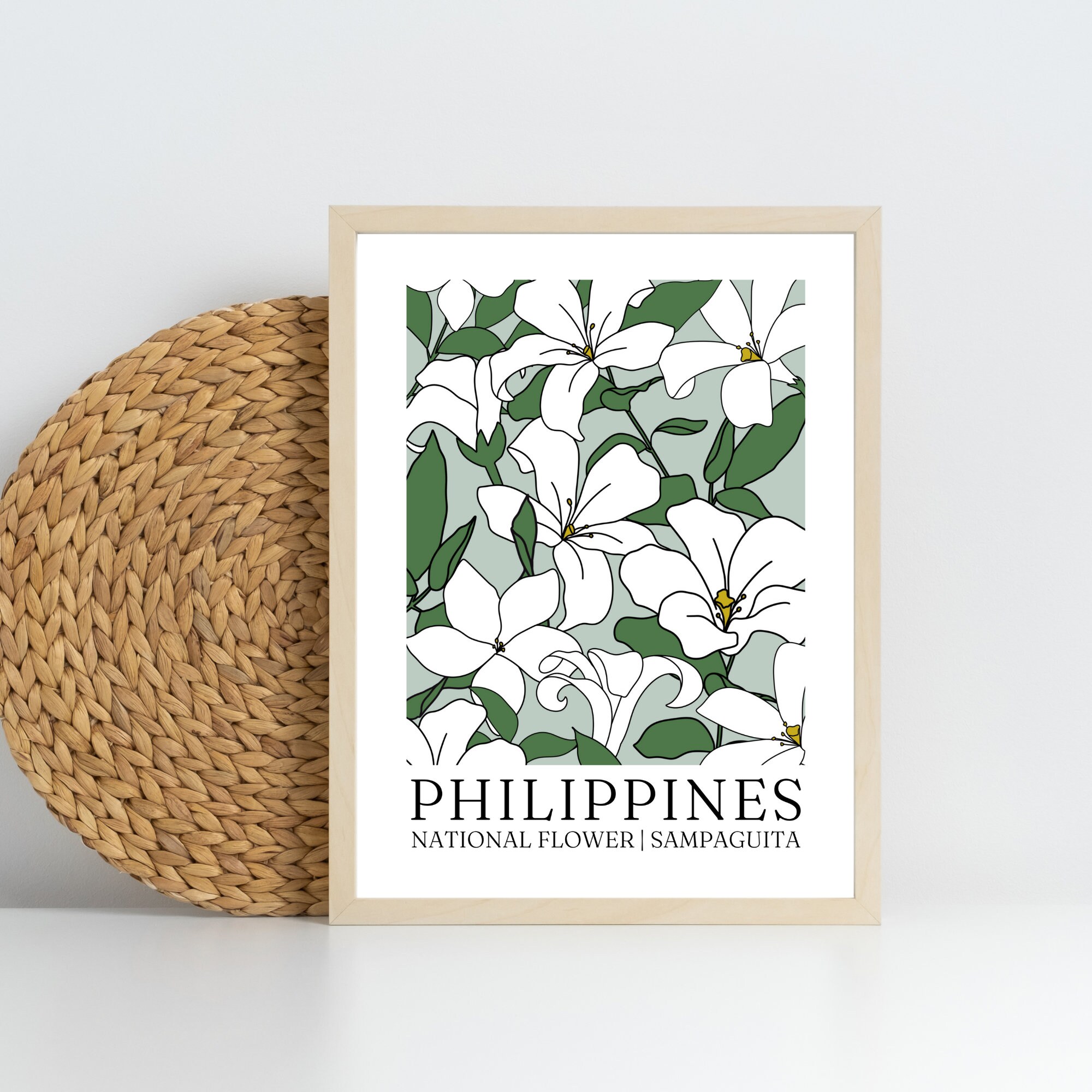Sampaguita Flower Wall Art | Filipino Art | Philippines National Flower ...