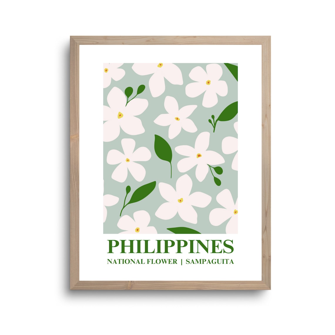Sampaguita Wall Art | Philippines National Flower | Filipino Art ...