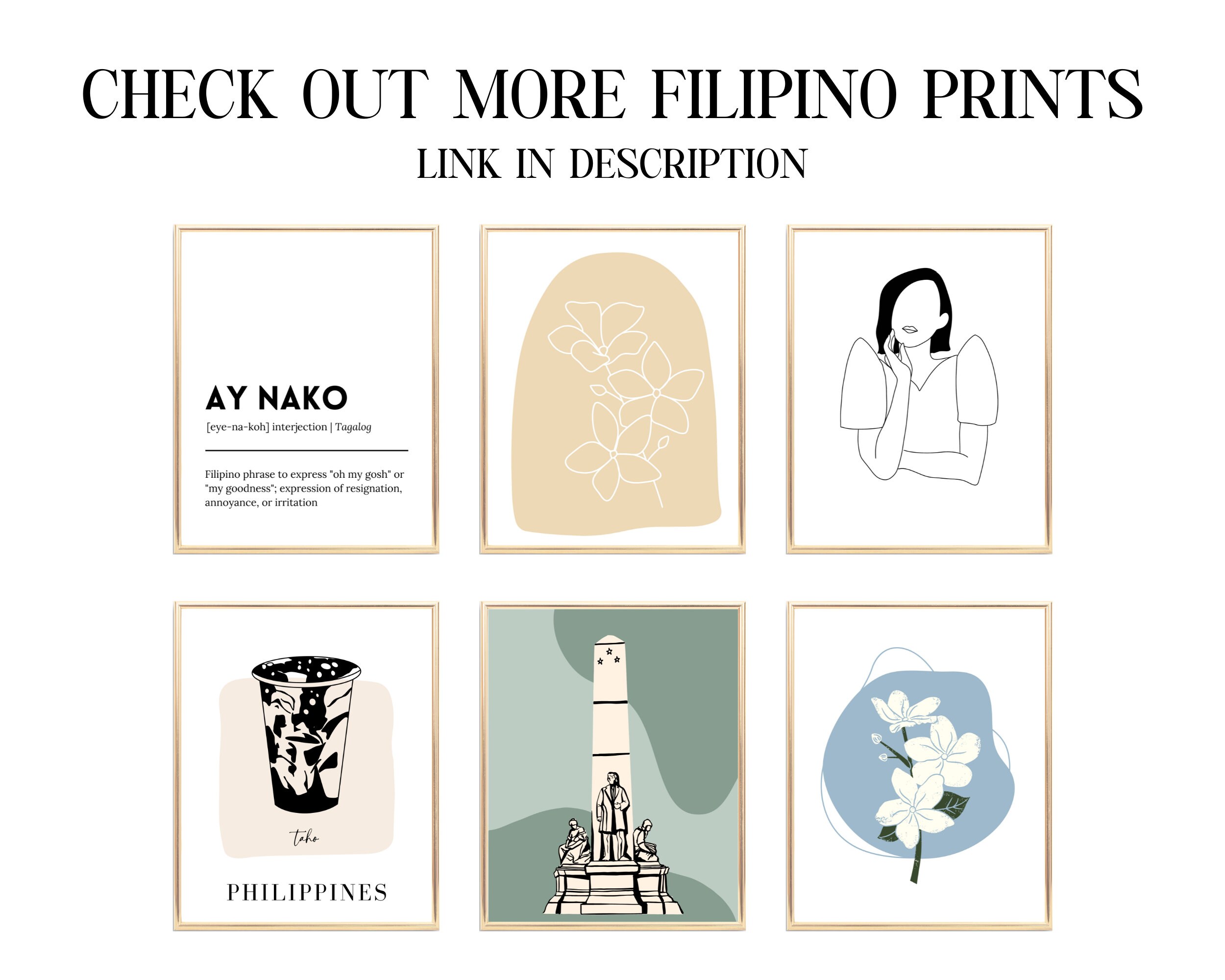 Mahal Kita | Boho Wall Prints | Sage Green | Filipino Art | Filipino ...