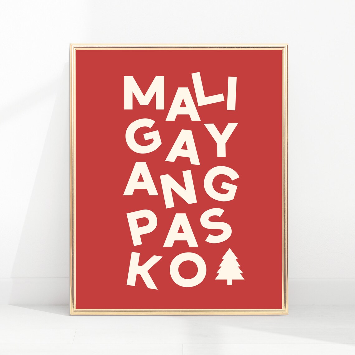 Maligayang Pasko Filipino Christmas Art Merry Christmas Filipino Wall ...