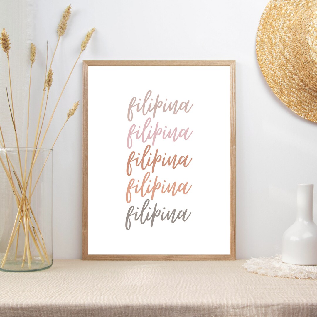Filipina Filipino Wall Art Philippines Filipino Digital Prints Line Art ...