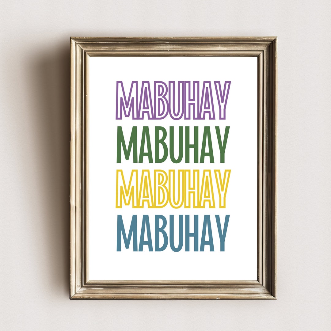 Mabuhay Print | Filipino Wall Art | Tagalog | Philippines Poster ...