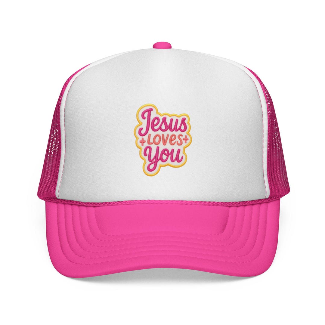 Jesus Loves You Trucker Cap, Christian Faith Hat, Religious Mesh ...