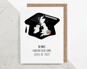 Graduation Map Card - Etsy UK