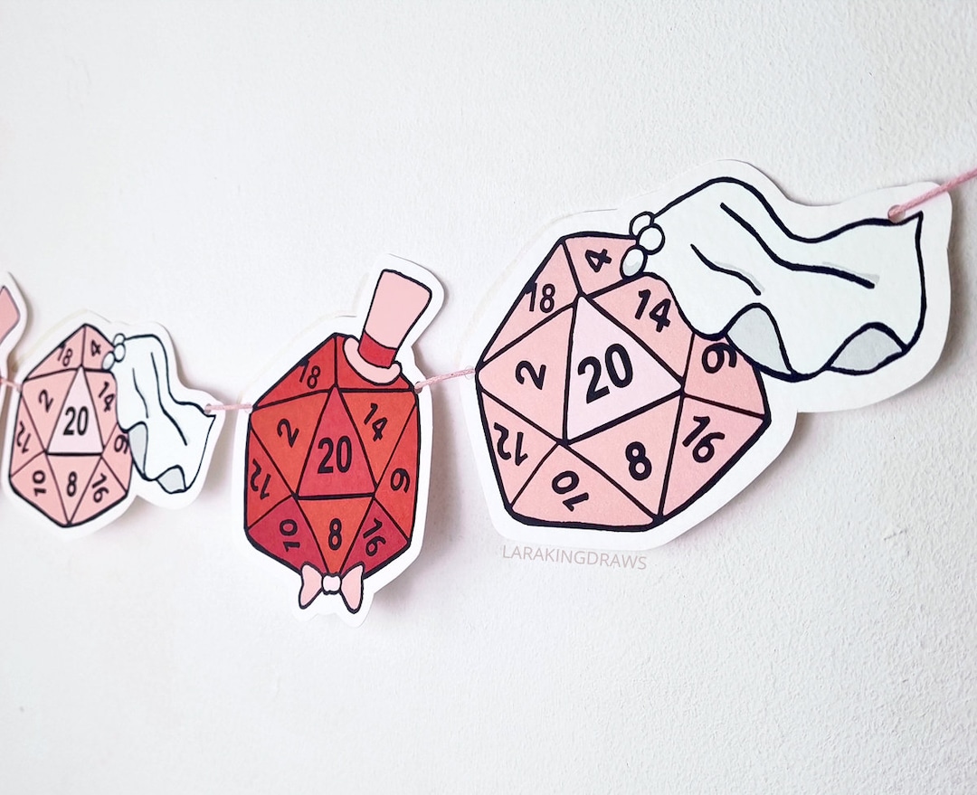 Dnd Bachelorette Banner, D20 Stag Do Garland, Geeky Bachelor Party ...