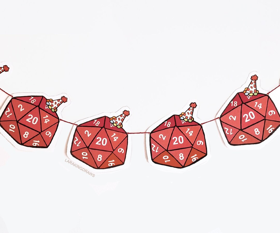 Dnd Birthday Banner: Printable D20 Garland - Etsy Australia