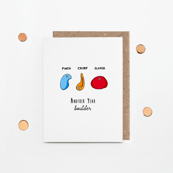Funny Bouldering Birthday Card Rock Climbing Card Sports | Etsy
