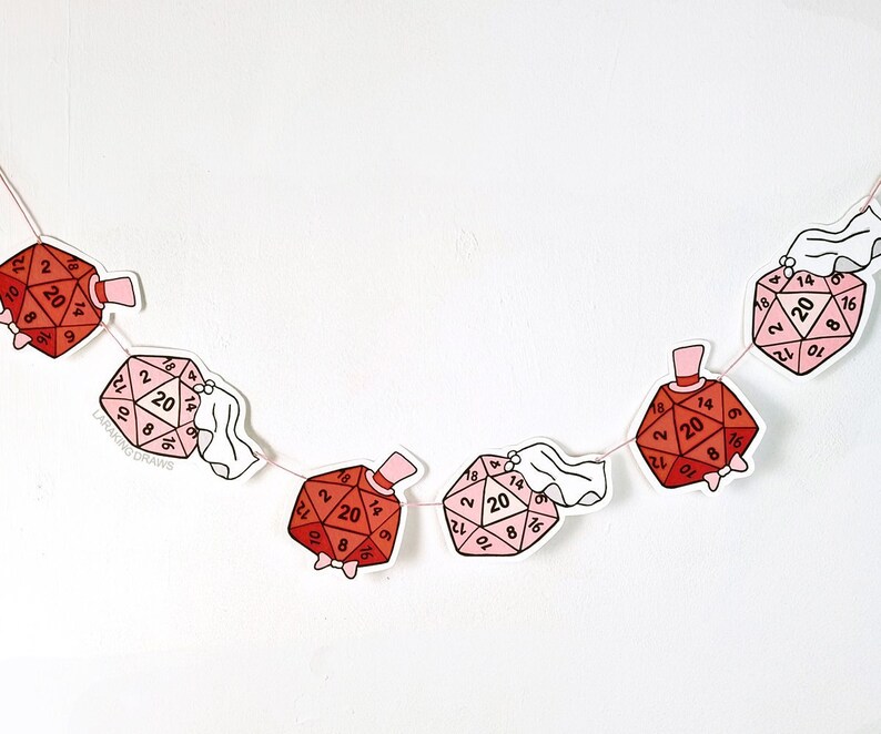 Dnd Bachelorette Party Decor Nat 20 Garland Dnd Wedding - Etsy