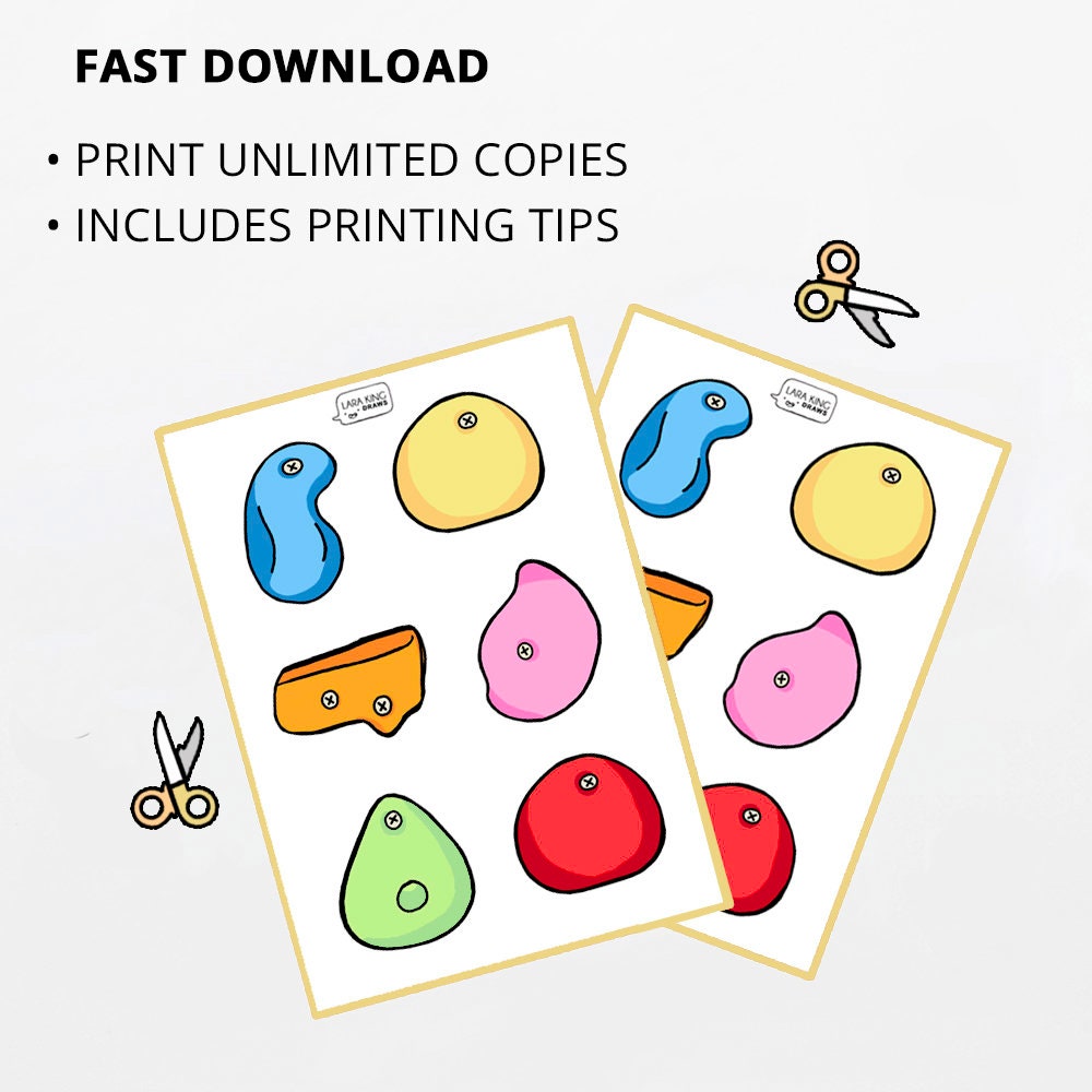 Printable Bouldering Birthday Banner, Climbing Holds Bunting, Spirts ...