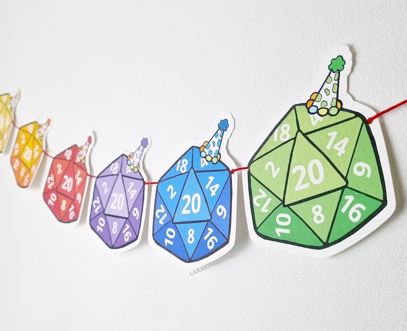 Dnd Birthday Banner: Printable Dungeons and Dragons Garland (digital ...