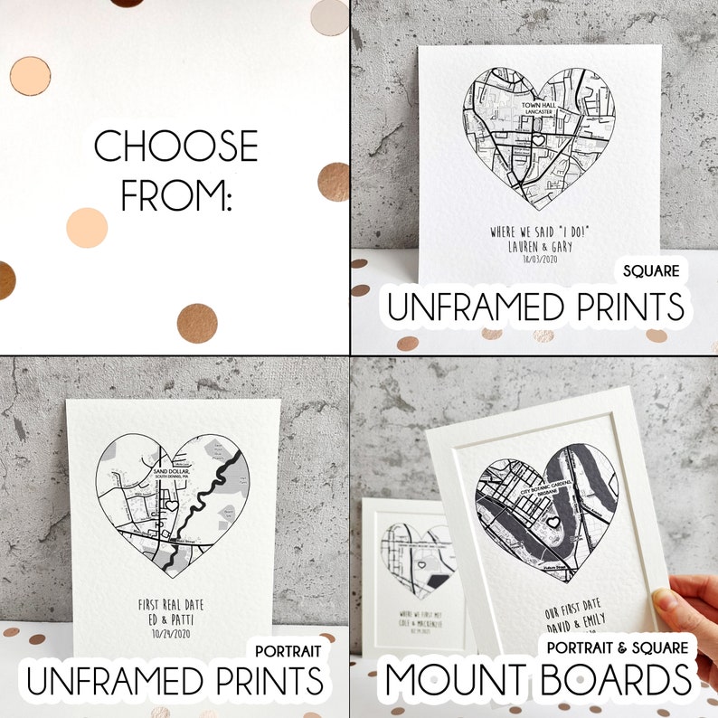 Personalised First Date Map Anniversary Gift for Boyfriend - Etsy