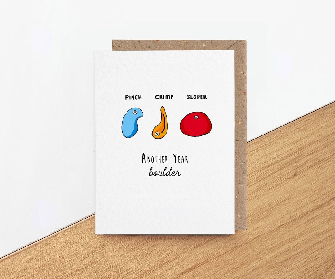 Funny Bouldering Birthday Card, Rock Climbing Card, Sports Adventure ...