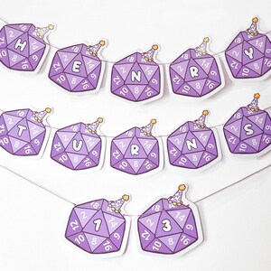 Printable Dnd Birthday Banner, D20 Dice Garland (PDF Files) - Etsy UK